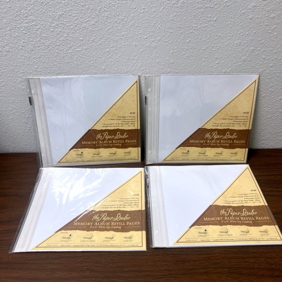 Office | Lot Of 4 The Paper Studio Refill Pages 8x8 Scrapbook Memory ...